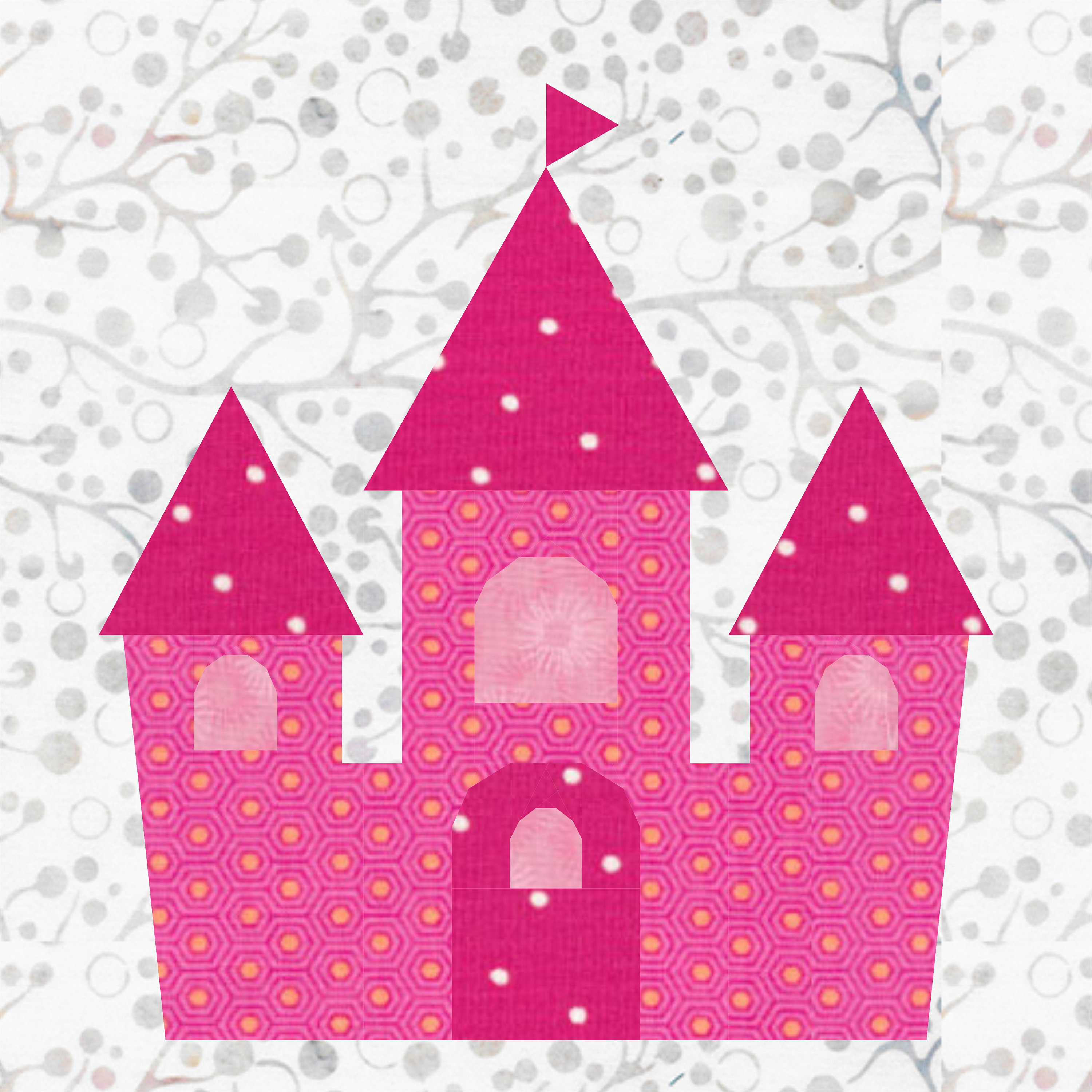 Princess Castle Foundation Paper Piecing Pattern FPP Quilt - Etsy