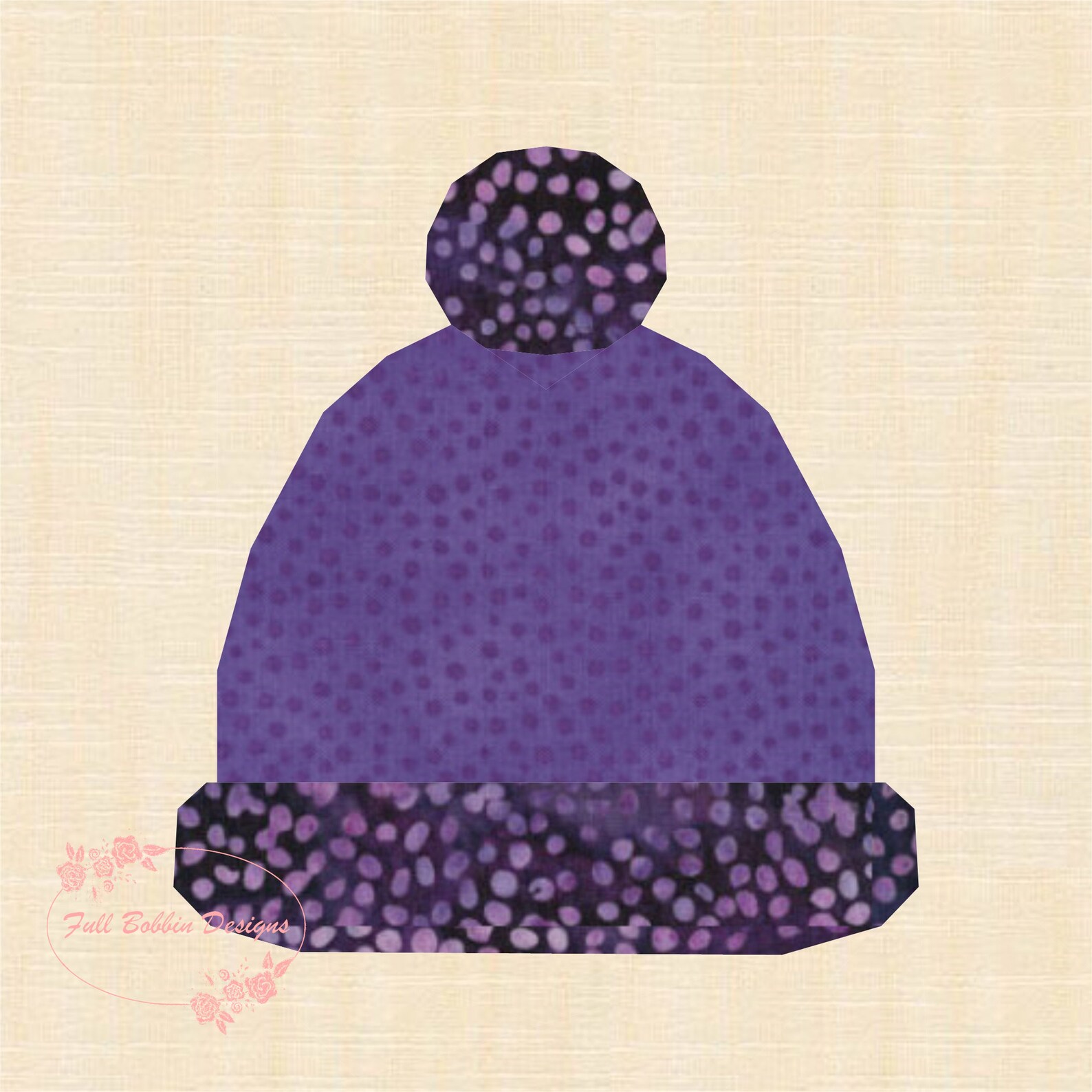 Bobble Hat Foundation Paper Piecing Pattern (FPP), Quilt Block, PDF ...