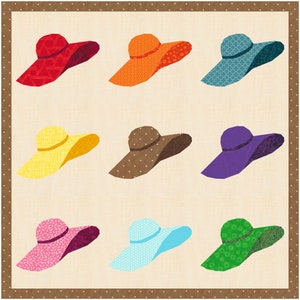 Floppy Hat, Foundation Paper Piecing Pattern (FPP), Quilt Block, PDF ...
