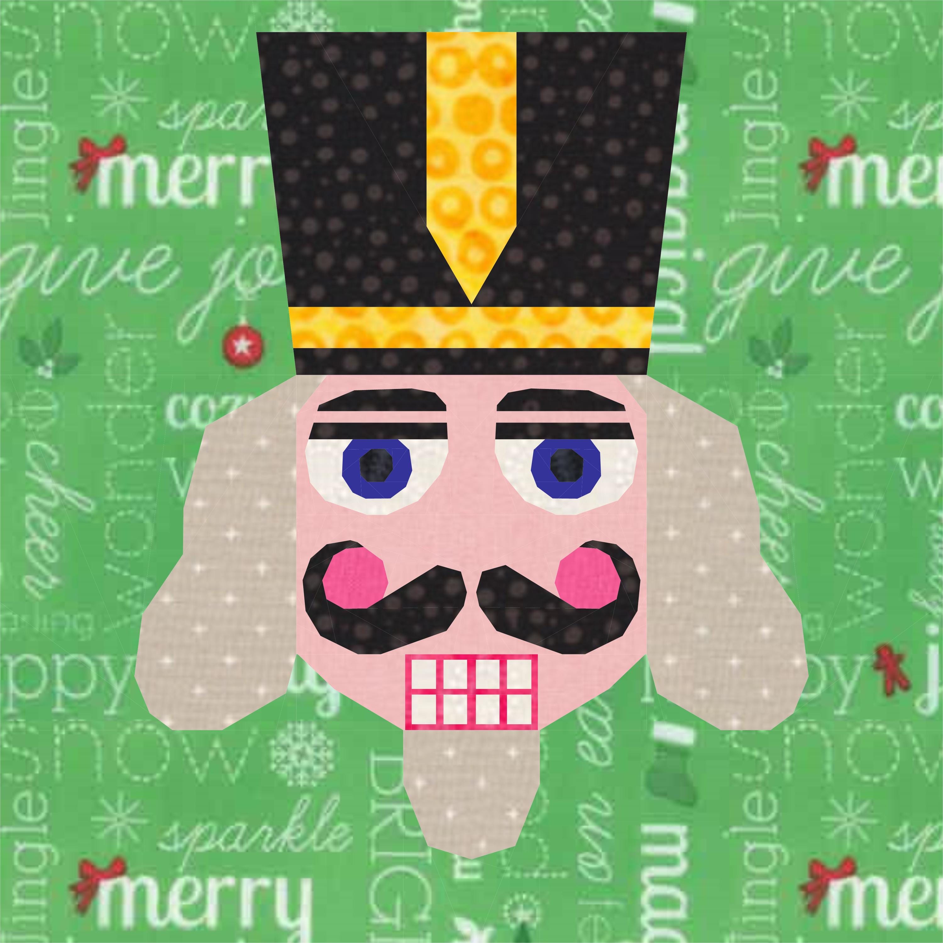 Nutcracker Faces! Foundation Paper Piecing Pattern (FPP), Quilt Block ...