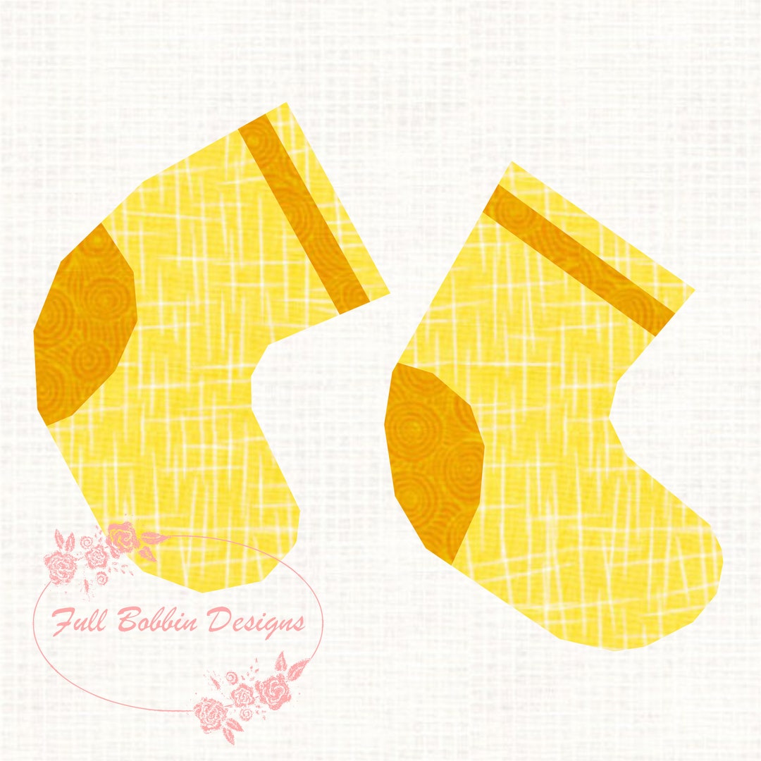 Baby Booties Foundation Paper Piecing Pattern (FPP), Quilt Block, PDF ...