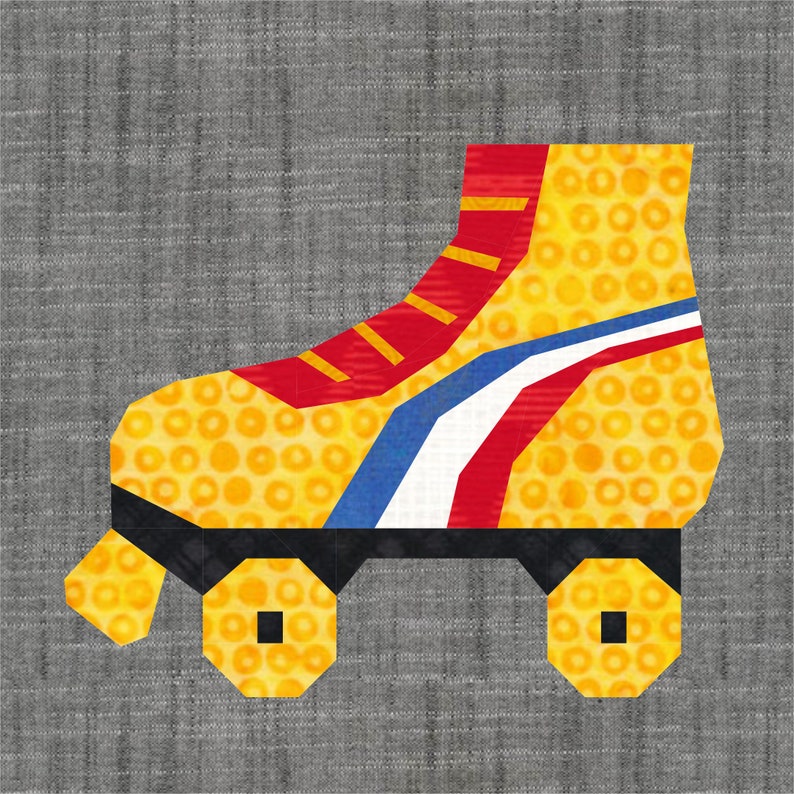 Roller Boots Skates Retro Foundation Paper Piecing Pattern - Etsy