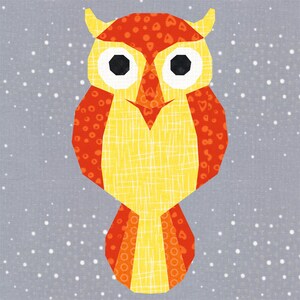 Twit Twoo,owl, Foundation Paper Piecing Pattern (FPP), Quilt Block, PDF ...