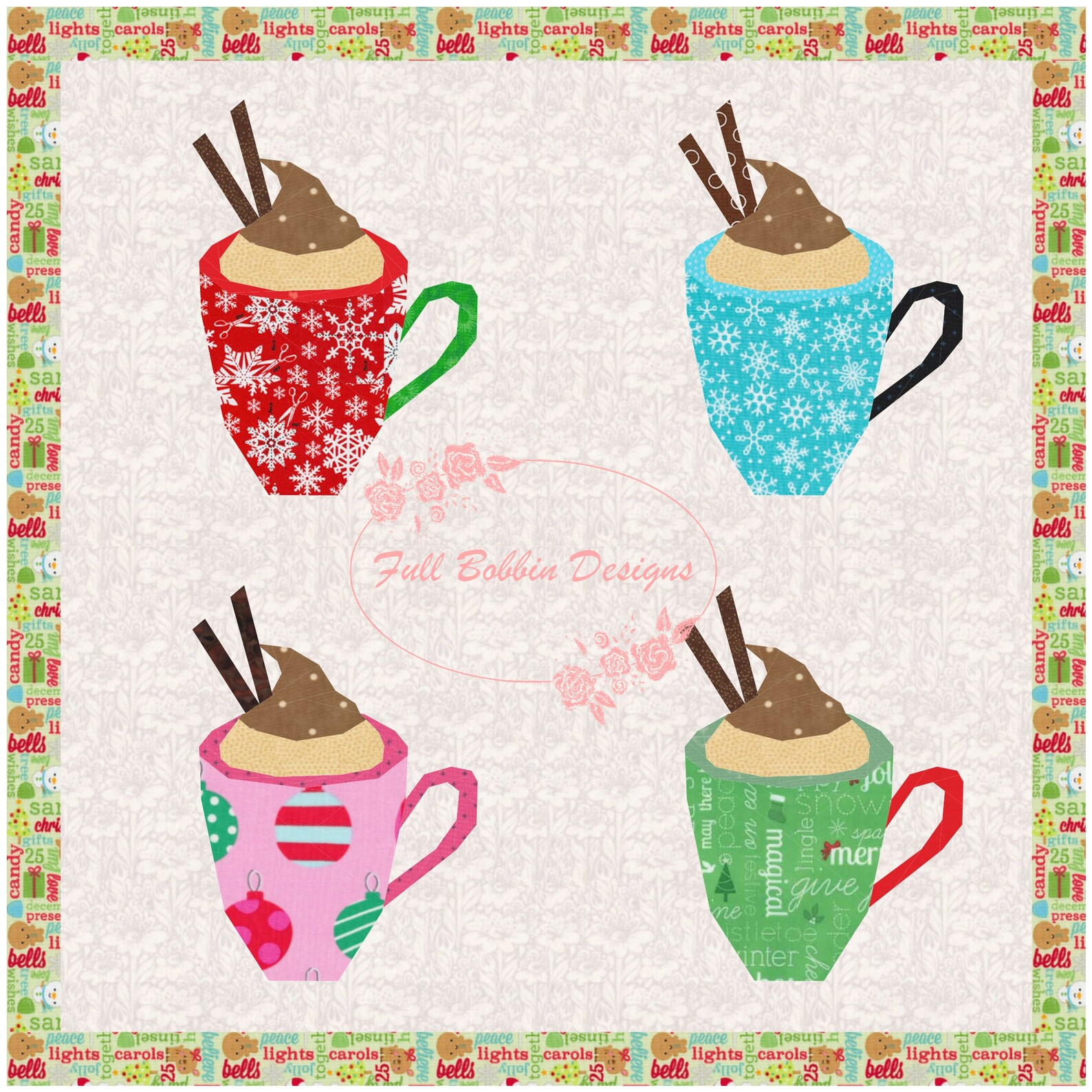 Hot Chocolate, Foundation Paper Piecing Pattern (FPP), Quilt Block, PDF ...