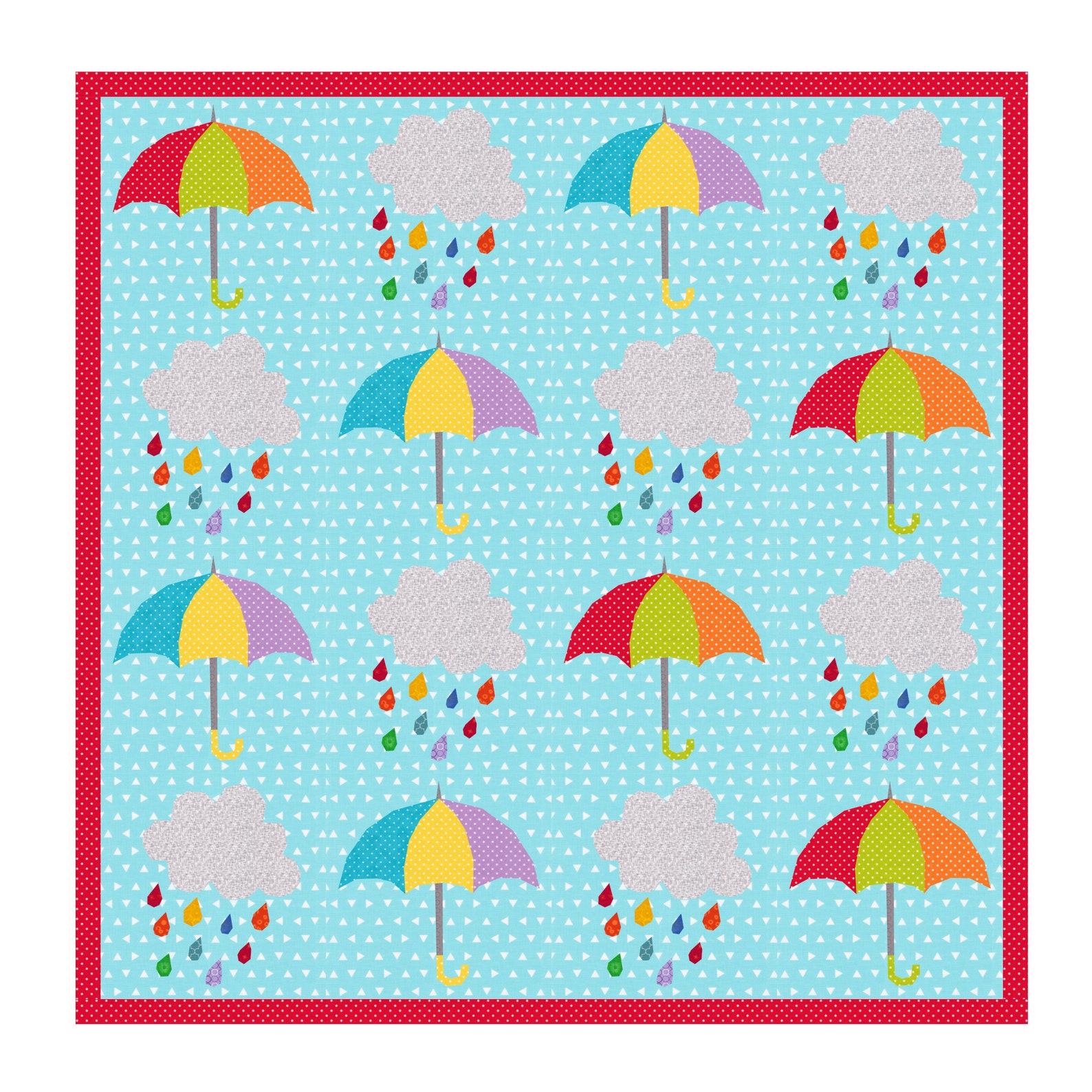 Umbrella, Foundation Paper Piecing Pattern (FPP), Quilt Block, PDF ...