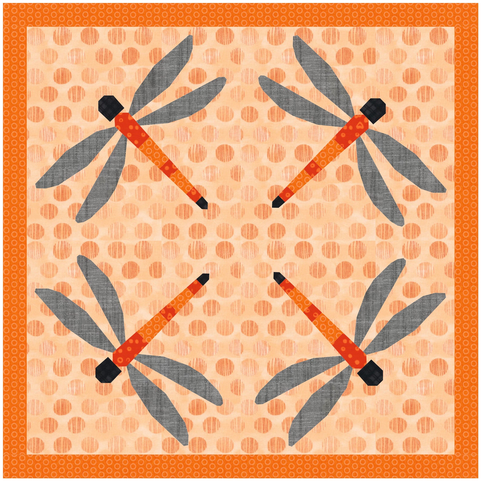 Dragonfly, Foundation Paper Piecing Pattern FPP, Quilt Block, PDF ...