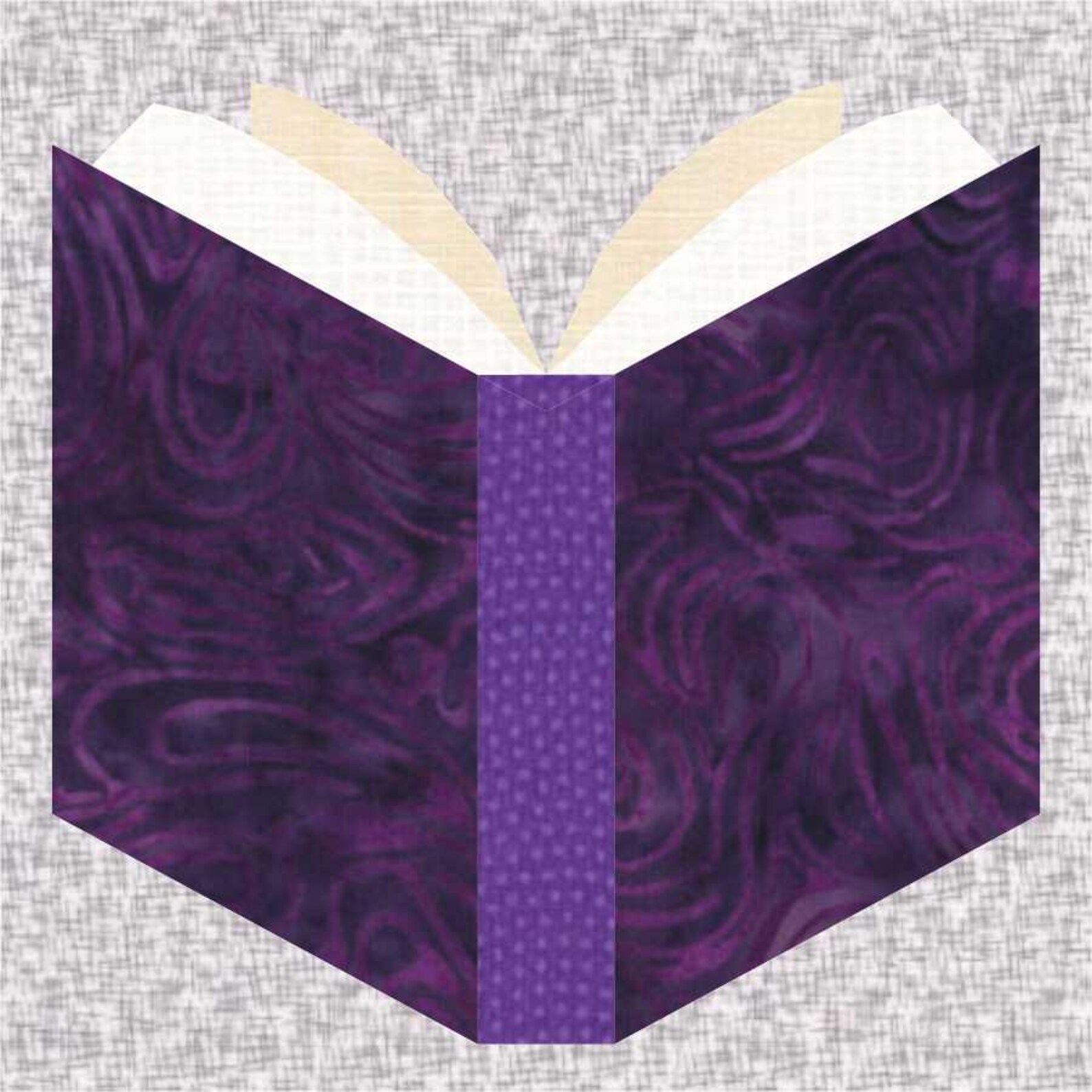 An Open Book, Foundation Paper Piecing Pattern (FPP Pattern), Quilt ...