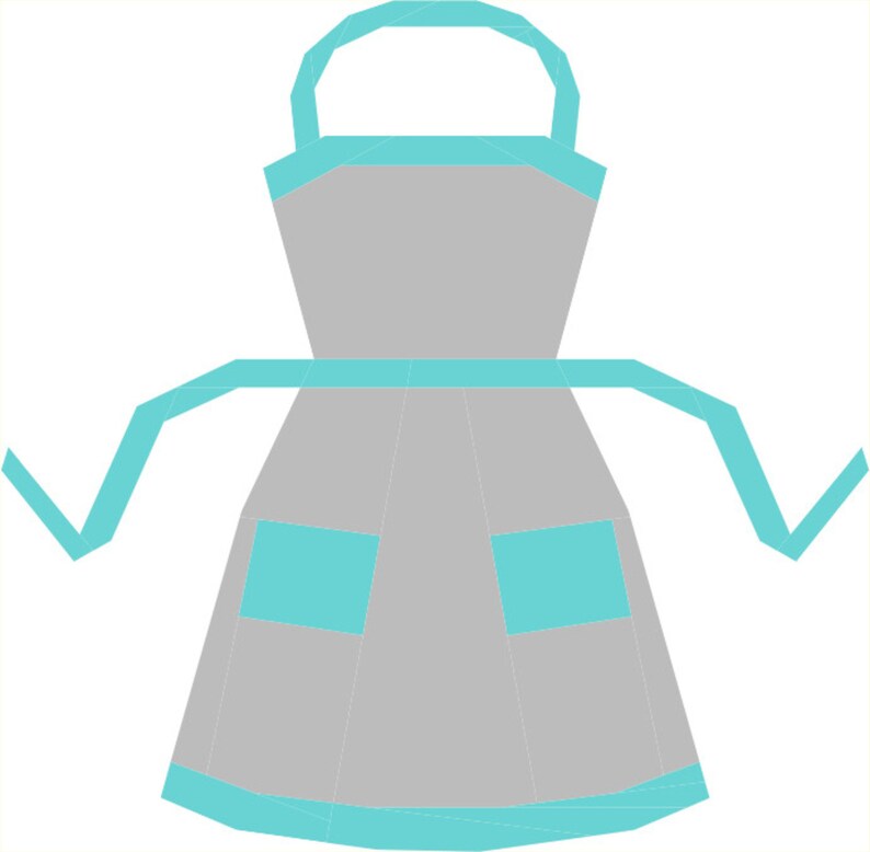 Apron, Foundation Paper Piecing Pattern (FPP), Quilt Block, PDF Pattern ...