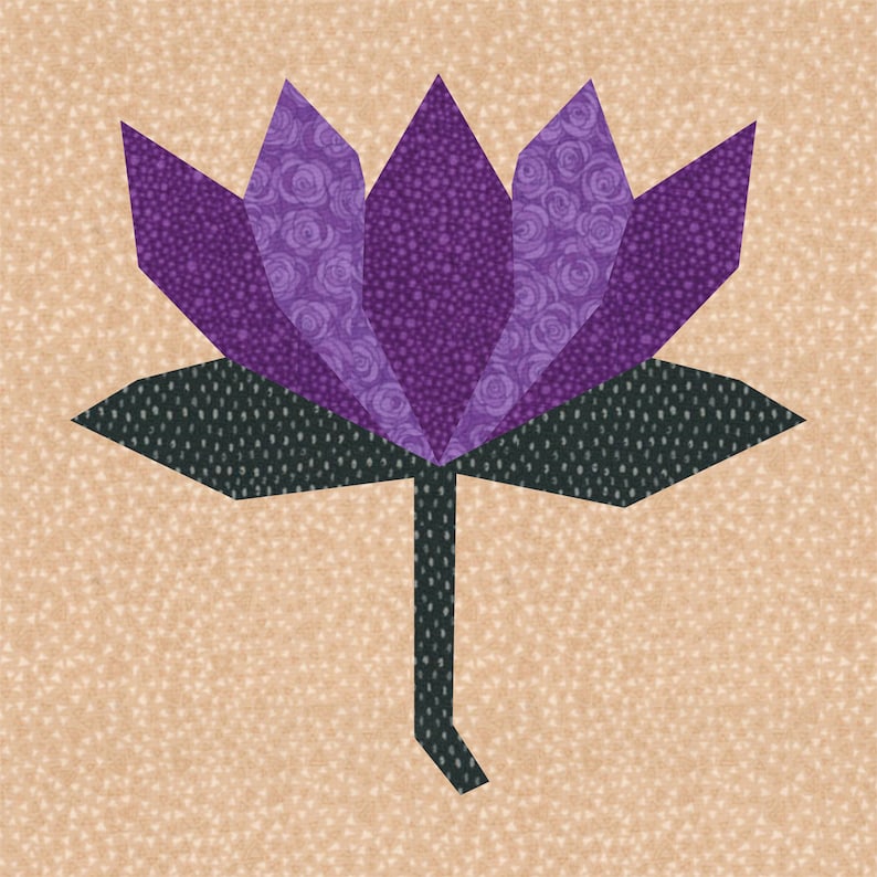 Lotus Flower Foundation Paper Pieced Pattern FPP Quilt - Etsy Denmark