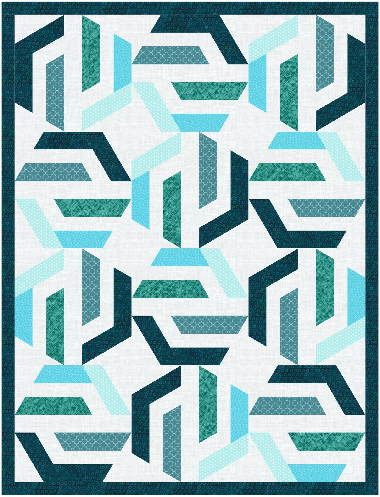 Hex Maze Hexagon Foundation Paper Piecing Pattern FPP - Etsy