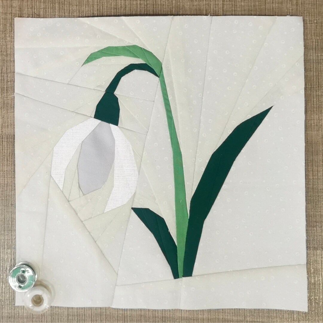 Snowdrop Flower Foundation Paper Piecing Pattern (FPP), Quilt Block ...