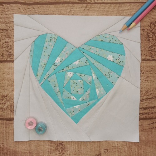 Heart Lens Foundation Paper Piecing Pattern FPP Quilt | Etsy