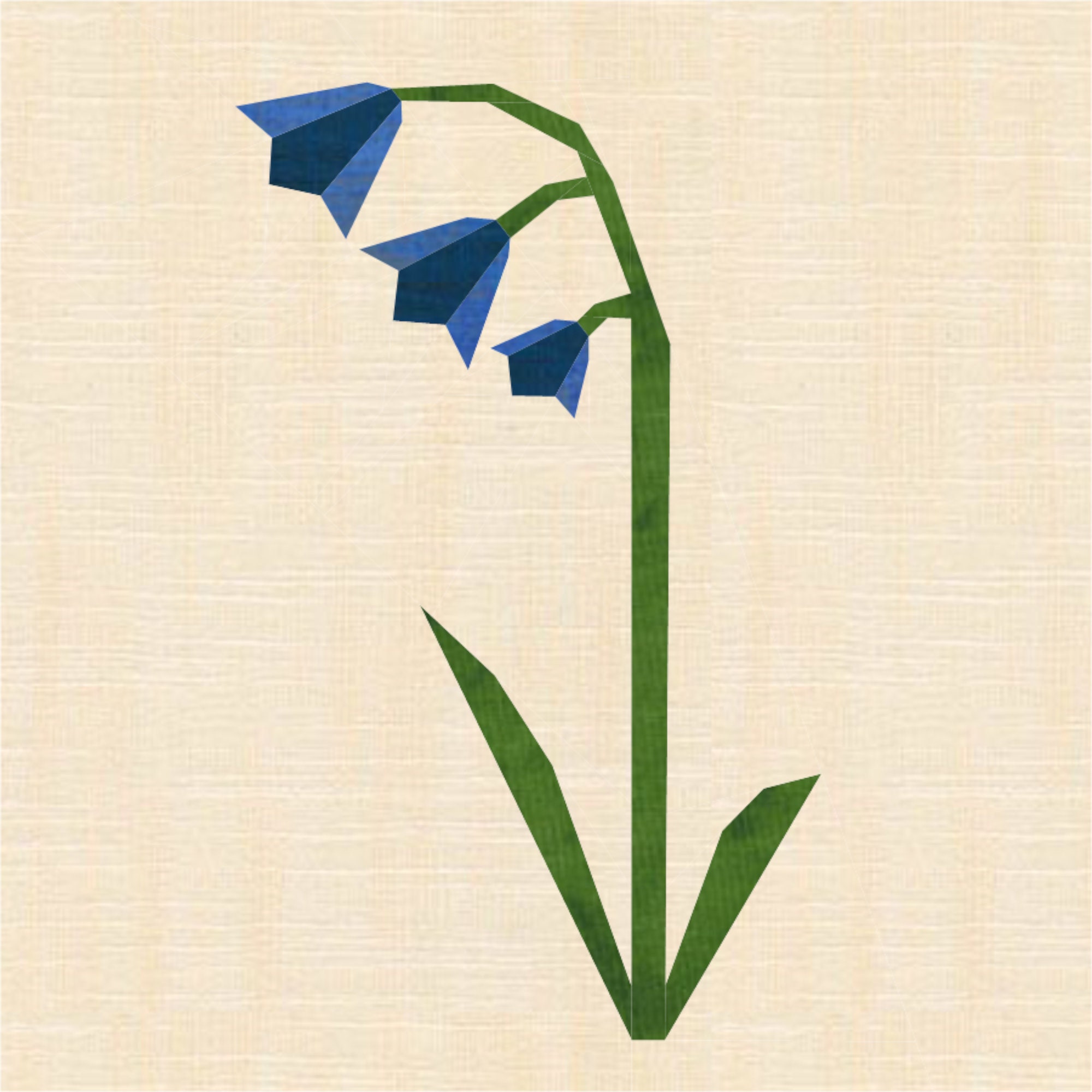 Bluebell, Flower Foundation Paper Piecing Pattern (FPP), Quilt Block ...