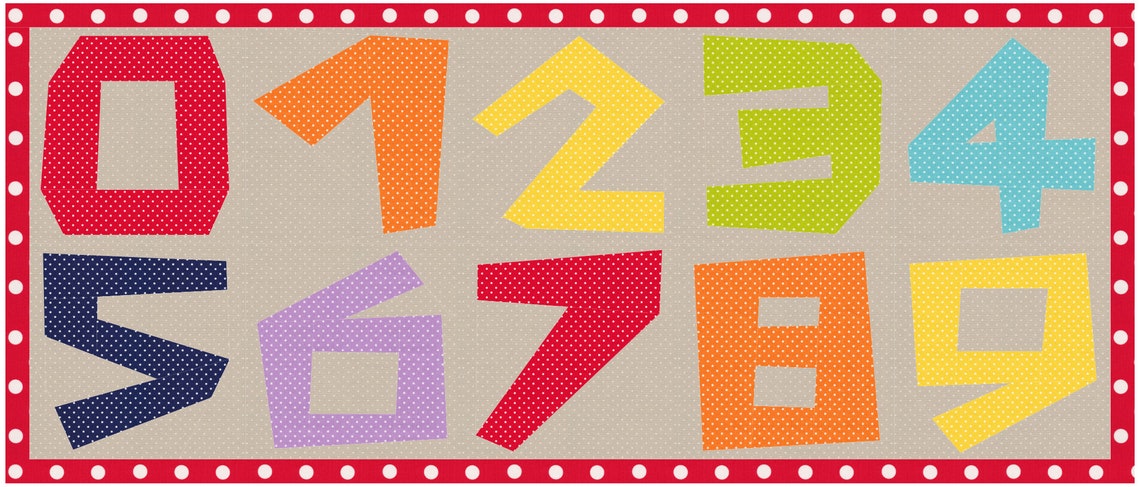 Funky Numbers, Foundation Paper Piecing Pattern (FPP), Quilt Block, PDF ...