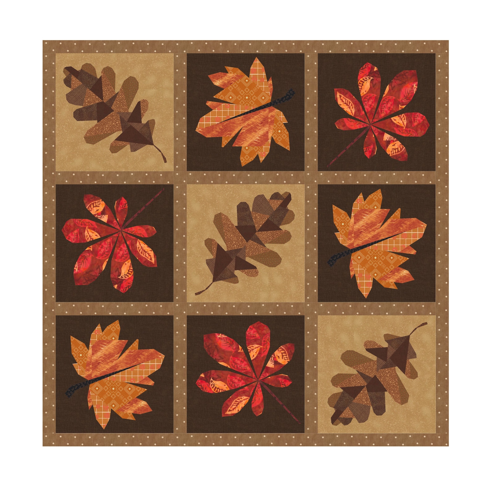 Maple Leaf, Foundation Paper Piecing Pattern (FPP), Quilt Block, PDF ...