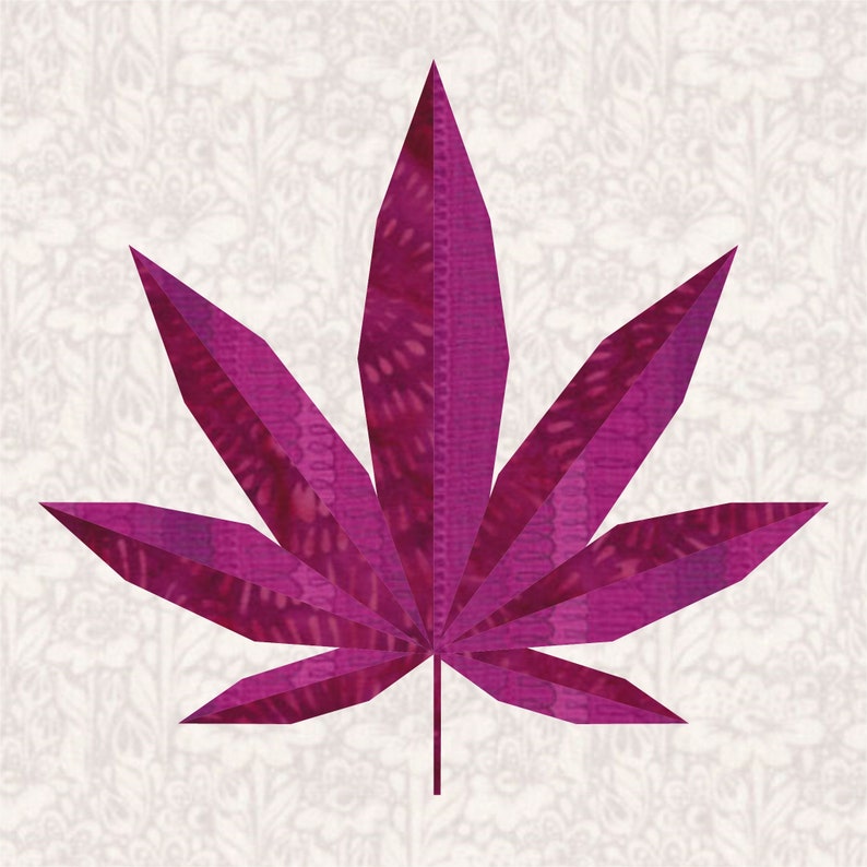 Pot Leaf, Marijuana, Foundation Paper Piecing Pattern (FPP), Quilt ...