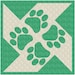 Woof, Paw Print, Foundation Paper Piecing Pattern FPP Pattern, Quilt ...