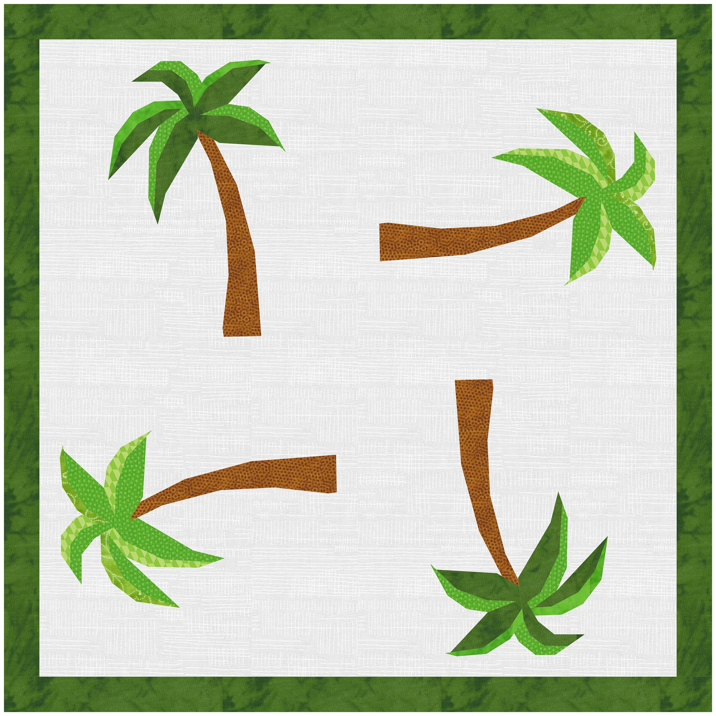 Palm Tree, Foundation Paper Piecing Pattern (FPP), Quilt Block, PDF ...