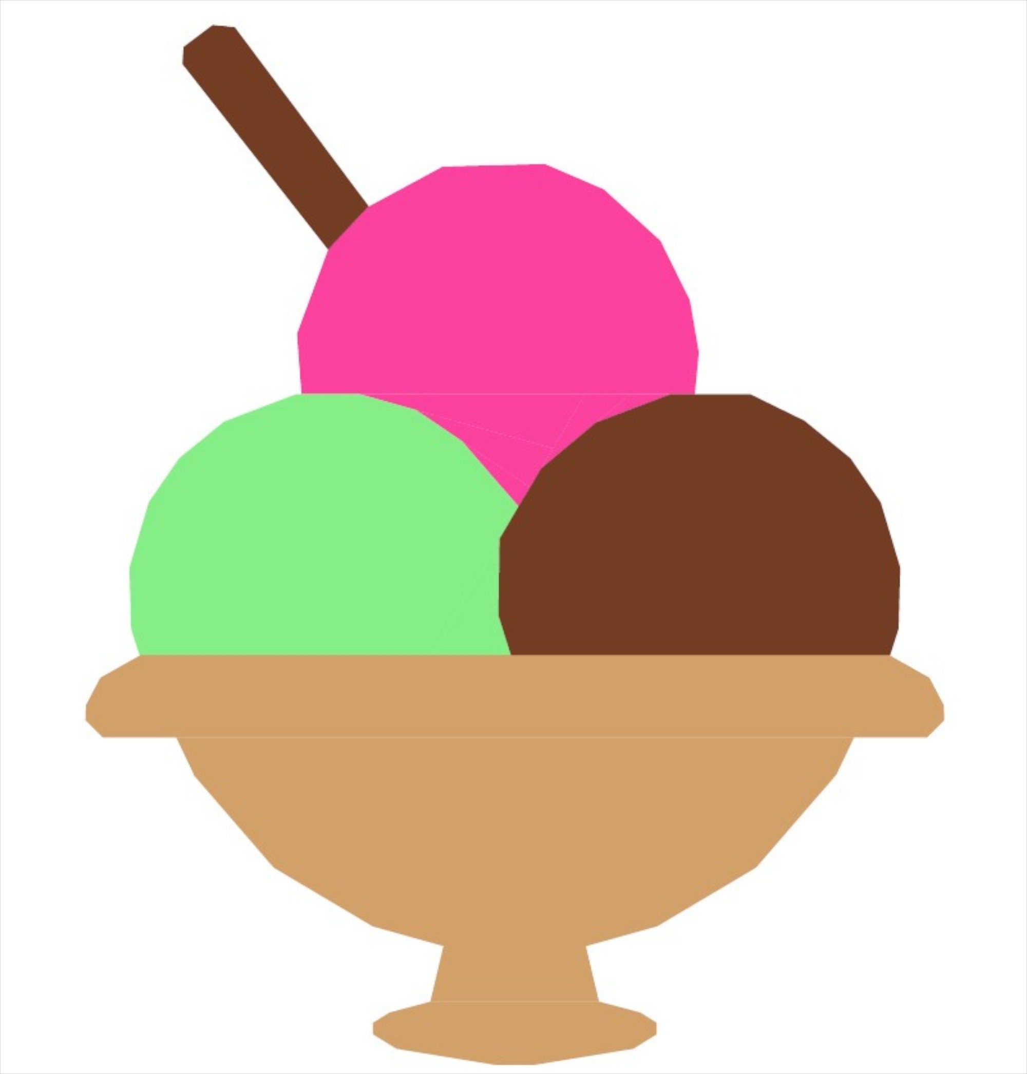 Sundae Fundae Ice Cream Foundation Paper Piecing Pattern - Etsy