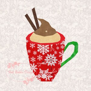 Hot Chocolate, Foundation Paper Piecing Pattern (FPP), Quilt Block, PDF ...