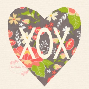 XOX Love Heart, Foundation Paper Piecing Pattern (FPP), Quilt Block ...