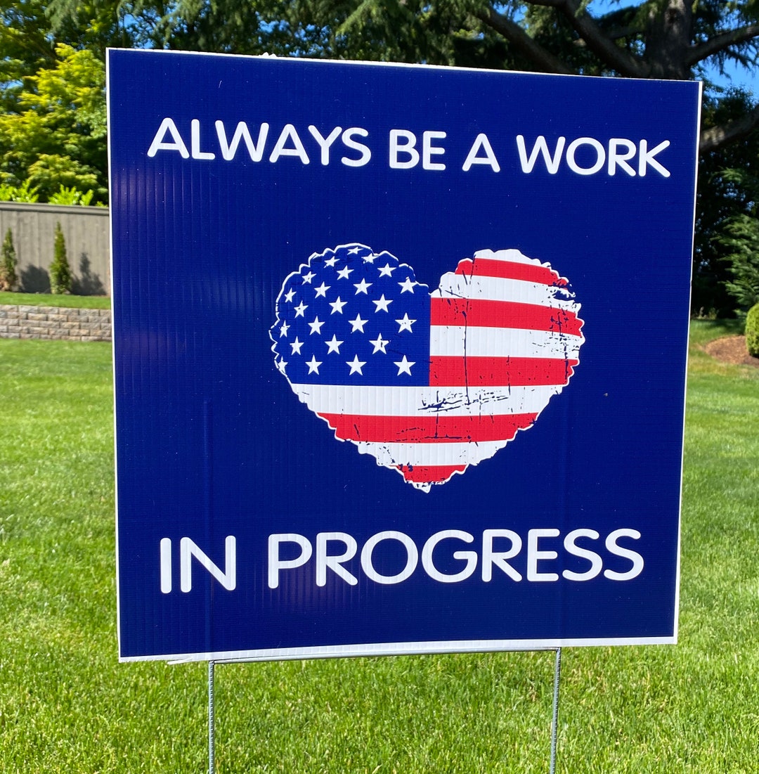 In Progress Yard Sign - Etsy