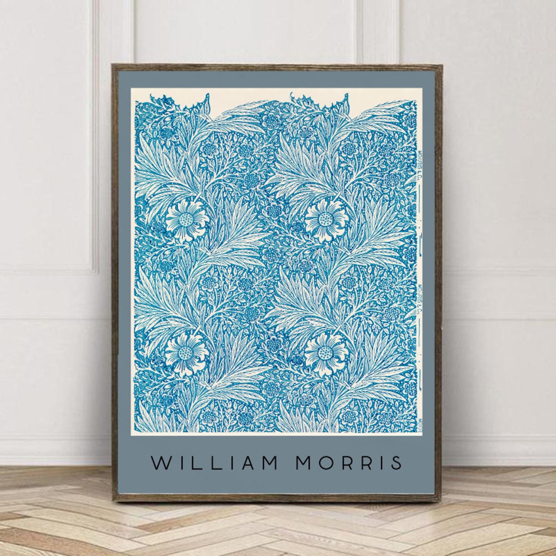 Blue Marigold by William Morris Art Poster Wall Print Floral - Etsy