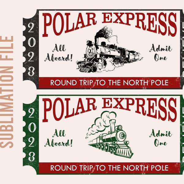 Polar Express Ticket Clip Art - Etsy