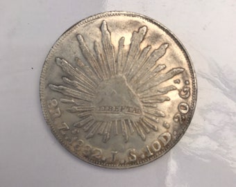 1877 Zs Mexico Silver 8 Reales Coin - Etsy