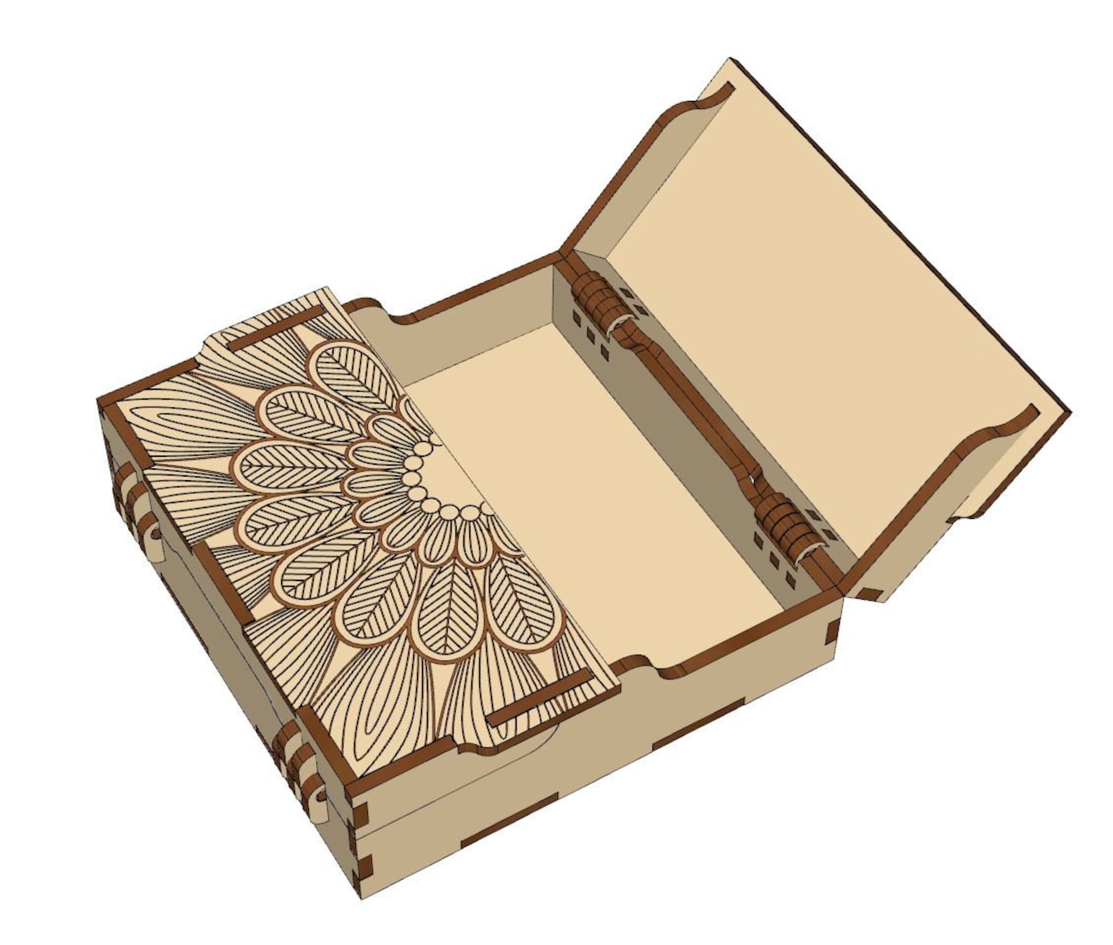 Box Laser cut Dateien Laser cut Template Mandala Box Laser | Etsy