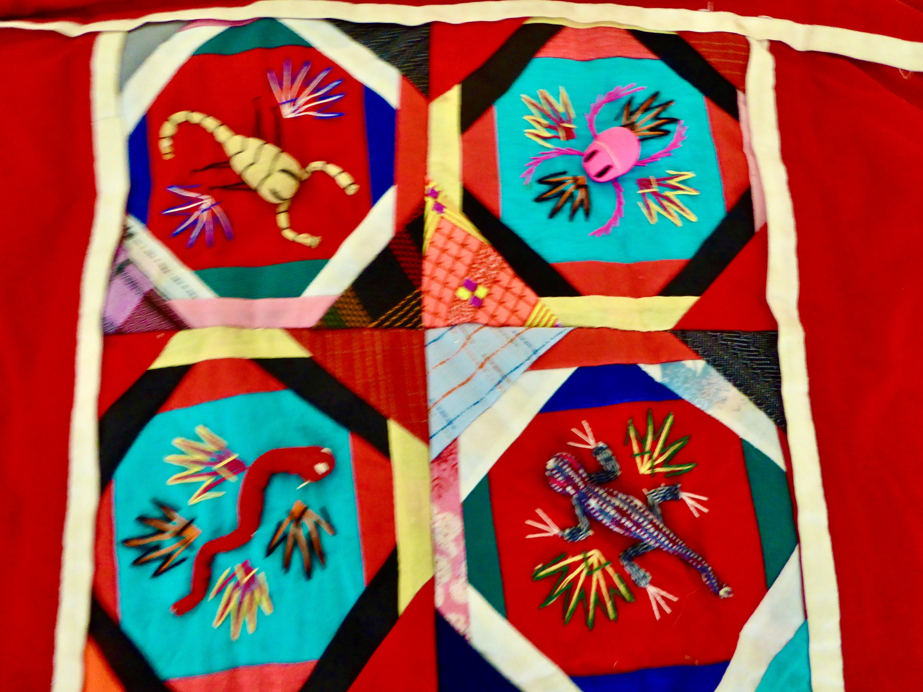 Chinese Bai Jia Bei Good Luck Jacket/coat Quilted Patchwork Embroidered ...