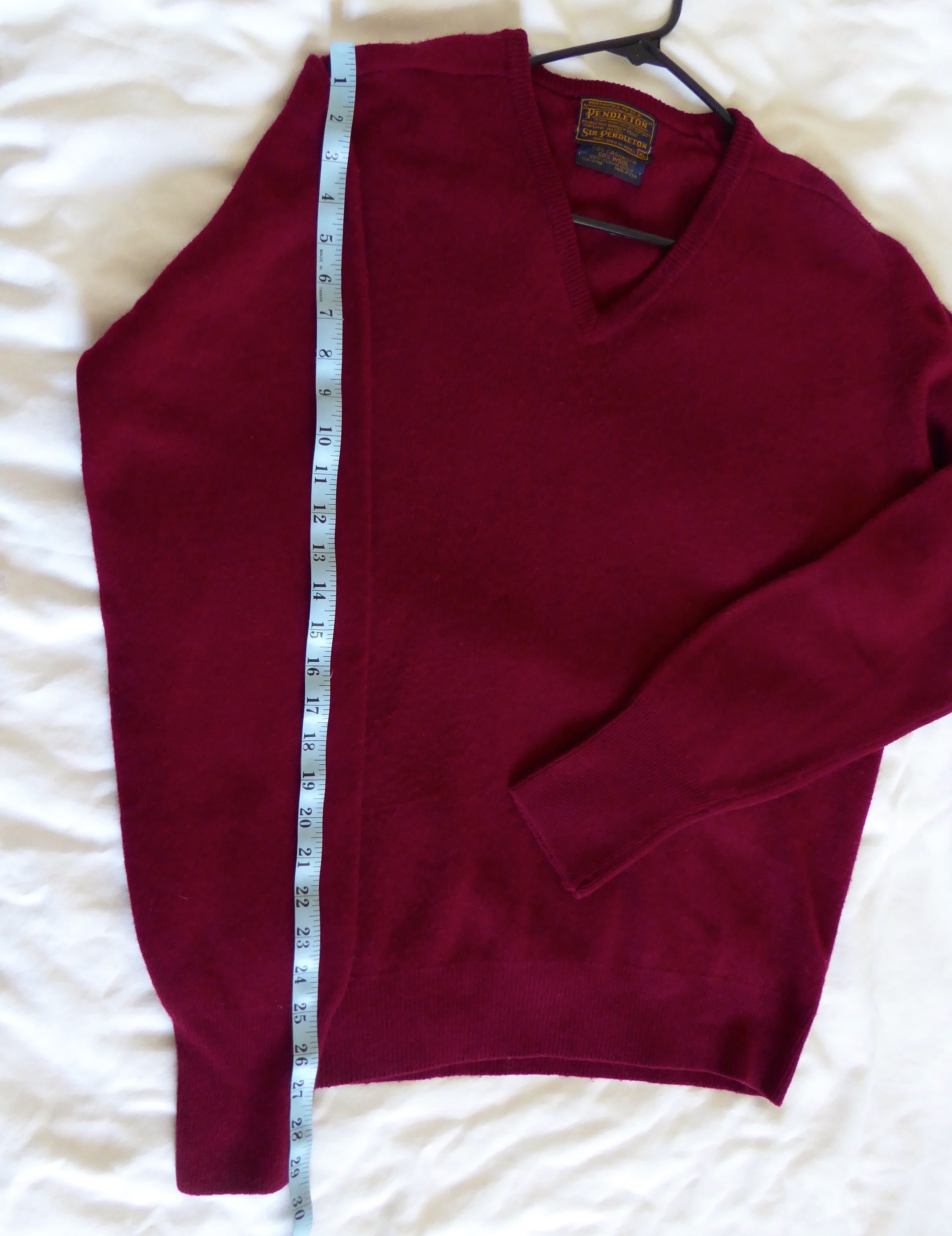 Vintage Sir Pendleton XL Maroon/burgundy/red Sweater RARE - Etsy