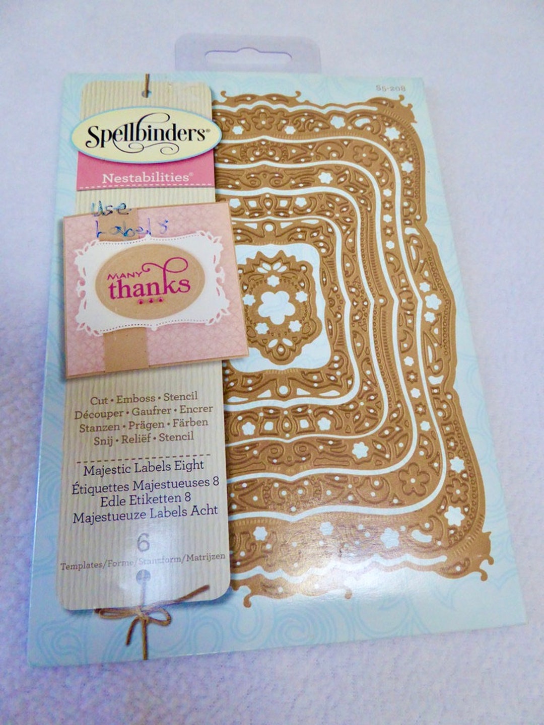 Spellbinders Nestabilities Majestic Labels Eight Cutting Dies for Card ...