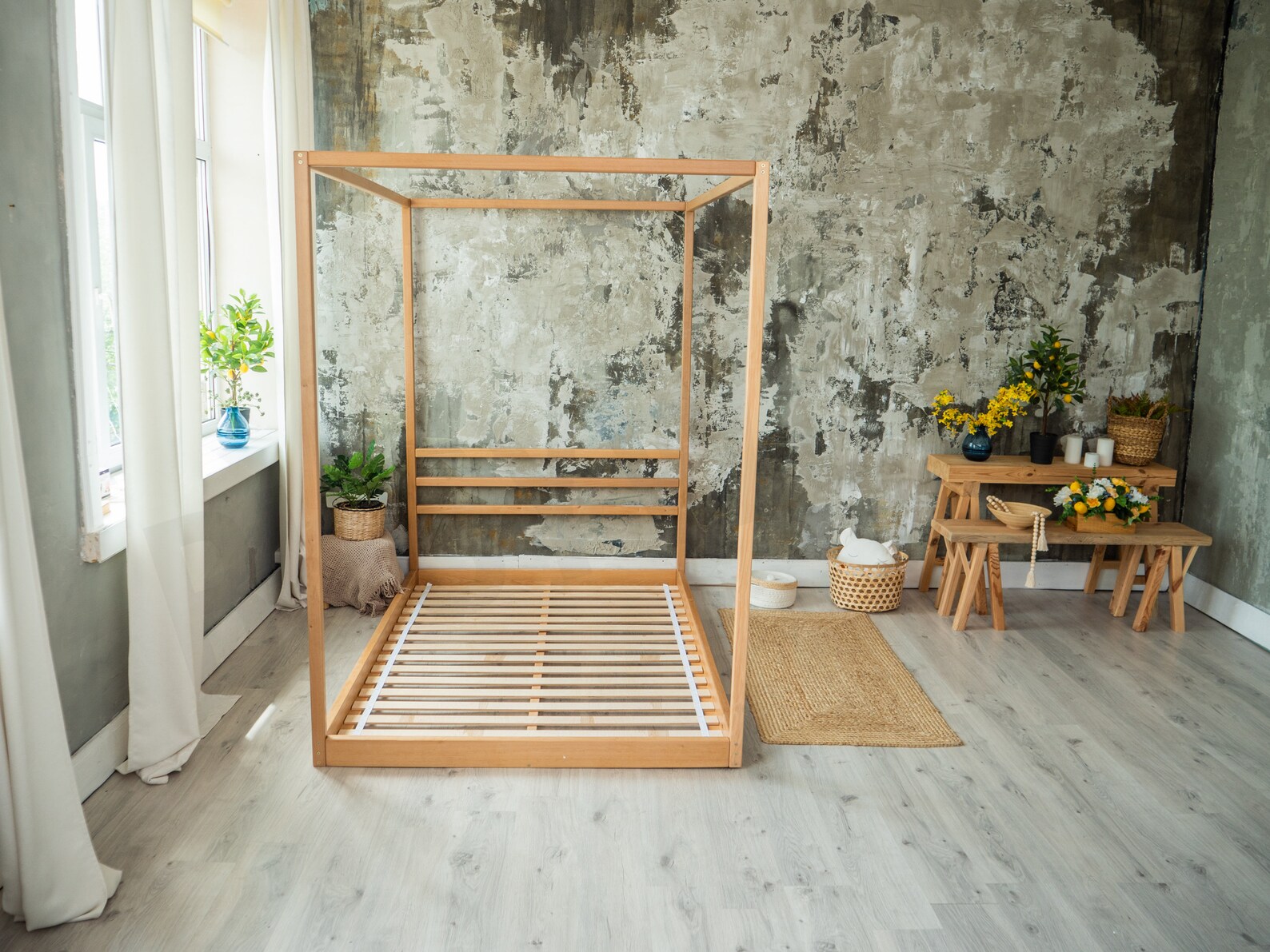 Square Bed Floor Bed Busywood Bed Frame Teen Bed House - Etsy