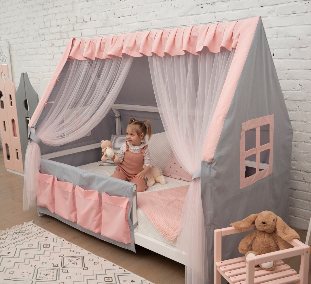 Princess Palace Canopy Bed Set by Busywood Kids Indoor - Etsy