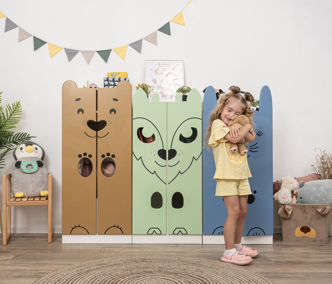 Animal Toddler Dresser by Busywood, Kids Closet, Montessori Wardrobe ...
