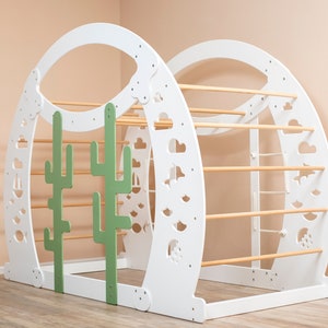 Montessori Climbing Bed, Toddler Floor Bed, Gym Bed With Climbing Wall ...