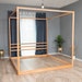 Square Canopy Bed, Four Poster Bed, King Size Bed, Low Platform Bed ...