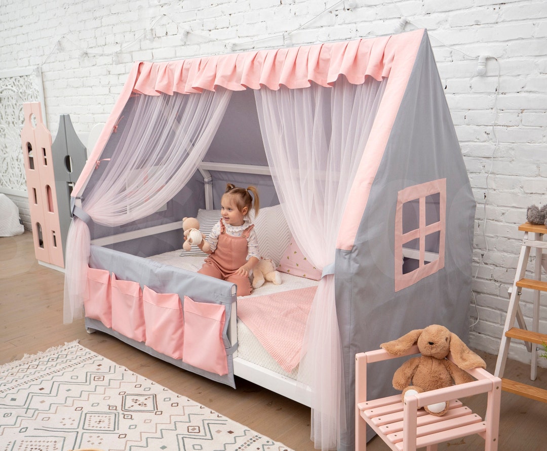 Princess Palace Canopy Bed Set by Busywood Kids Indoor - Etsy