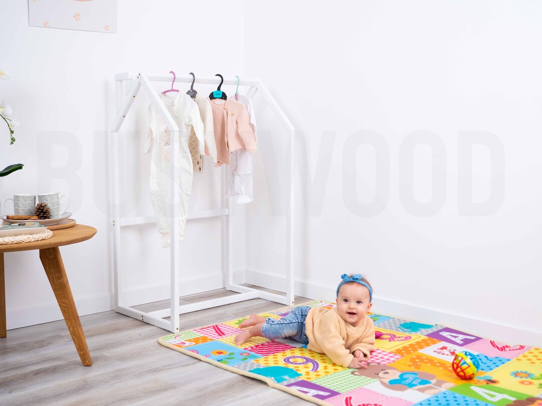 Kids Clothing Rack Wooden Rack Nursery Wardrobe Kids - Etsy