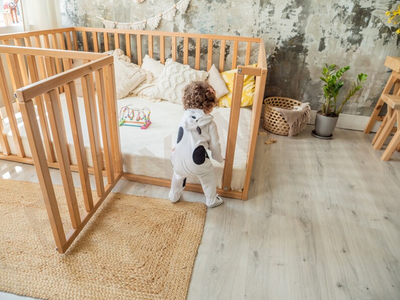 Bed With Extra Protection Nursery Bed Toddler Pen Play Bed - Etsy