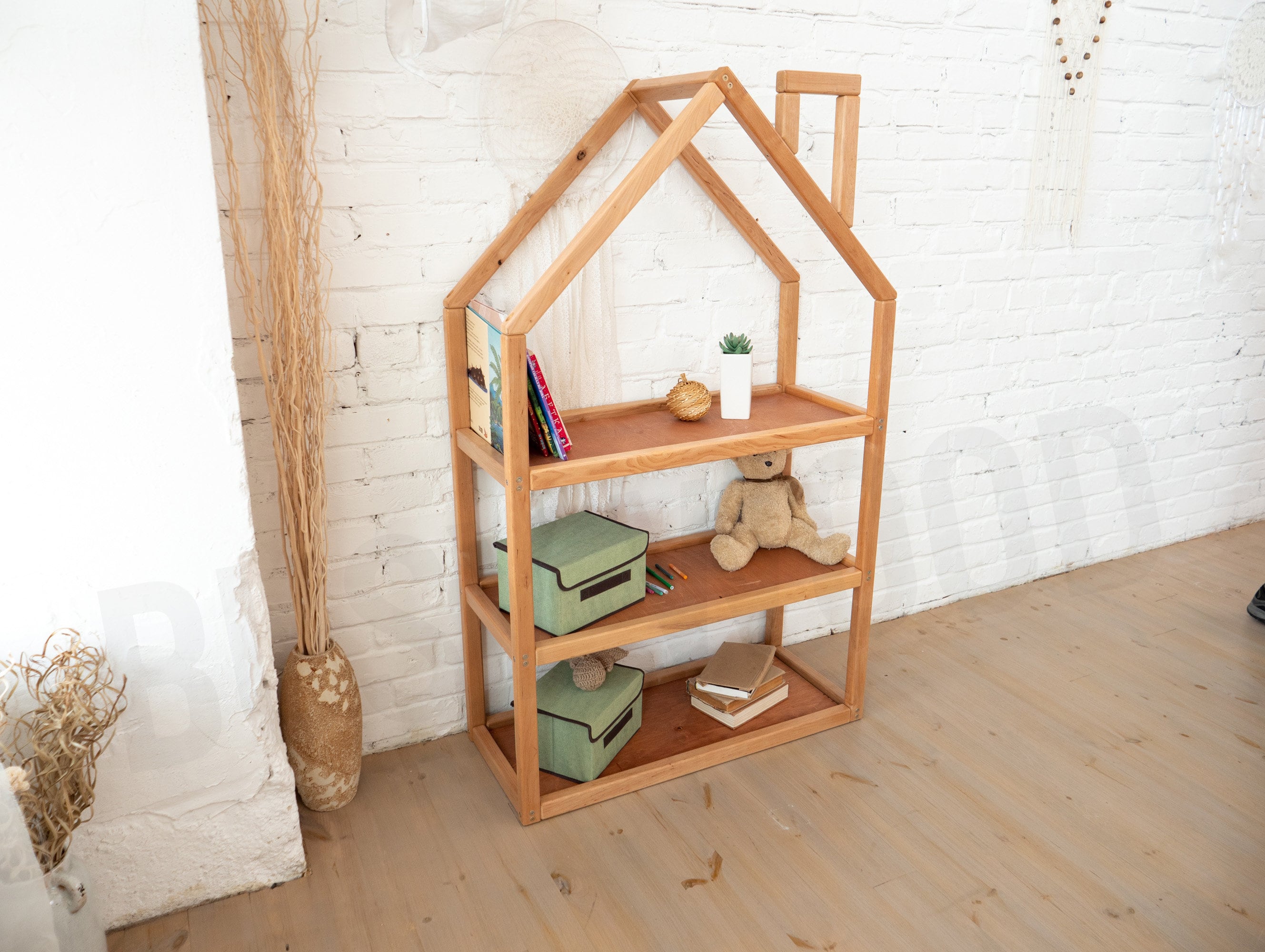 House shape shelf Kids bookshelf Kids bedroom Children home | Etsy