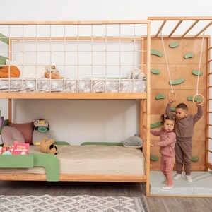 Toddler Twin 75x38 in Gym Bed, Bunk Bed, Montessori Bed, Montessori ...