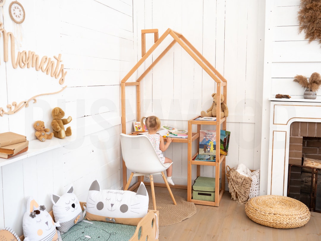 Montessori Table, Toddler Table, Montessori Bookshelf, Kids Table ...