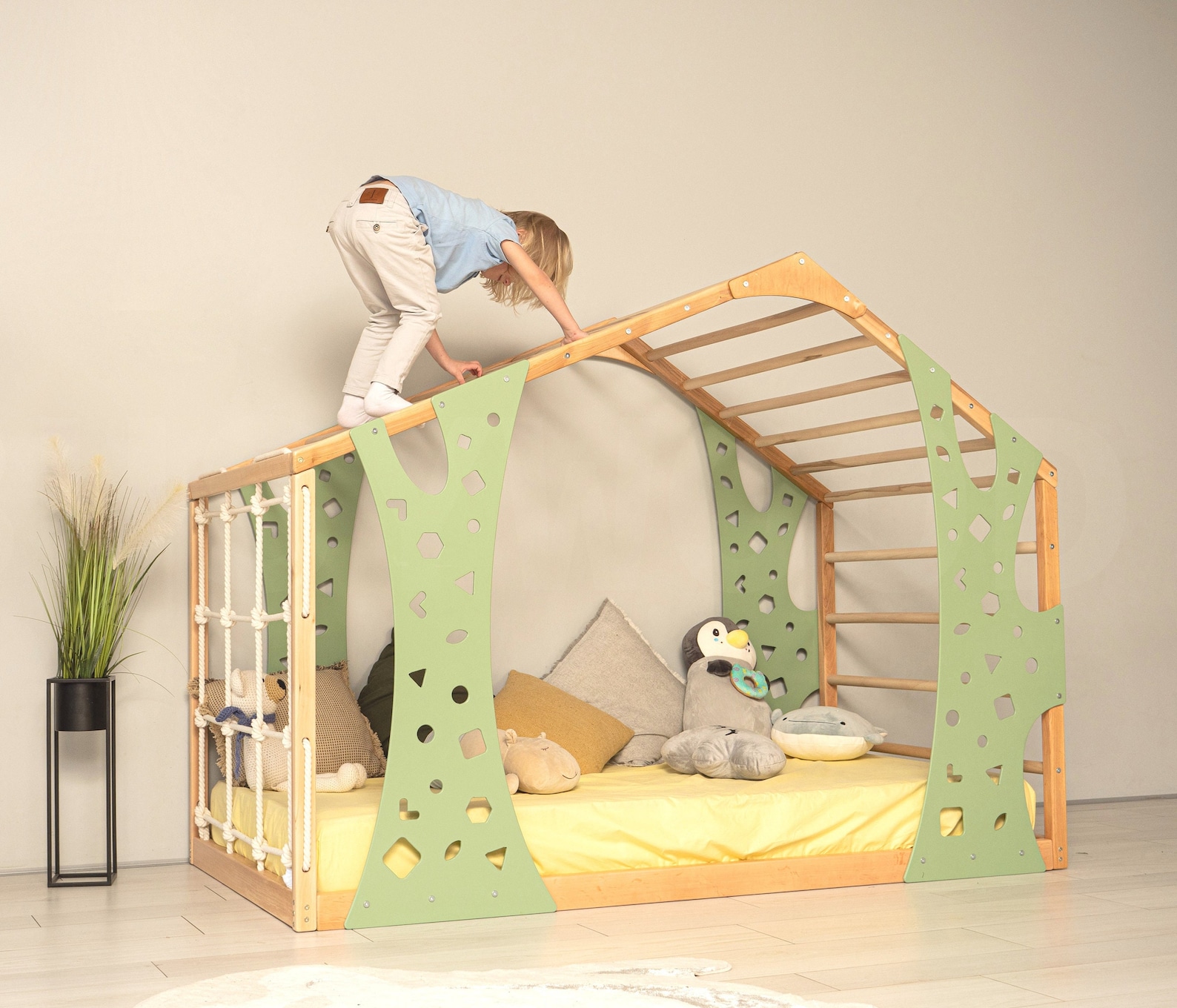 Montessori Gym Bed, Jungle Gym, Toddler Bed, Indoor Gym Bed, Indoor ...