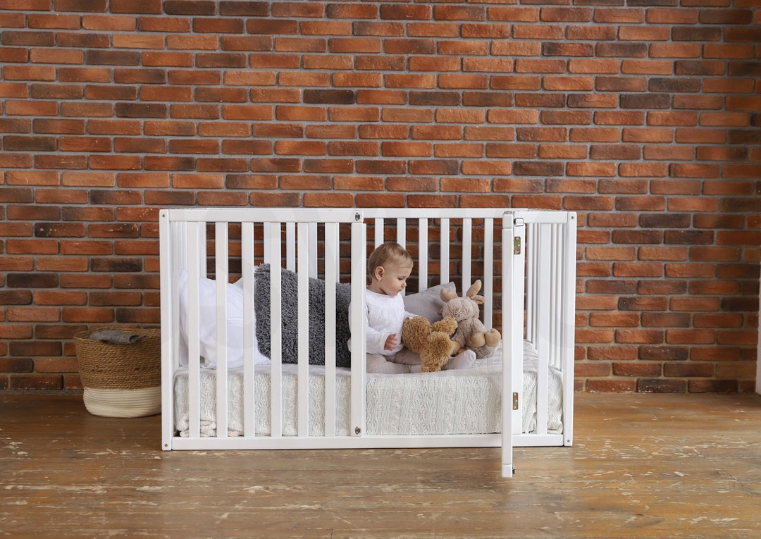 Montessori Floor Bed for Baby, Bed With Slats, Playpen Bed for Toddler ...