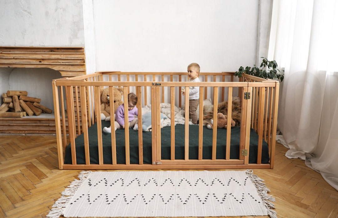 Platform Playpen Bed by Busywood Play Bed Solid Wood Bed - Etsy