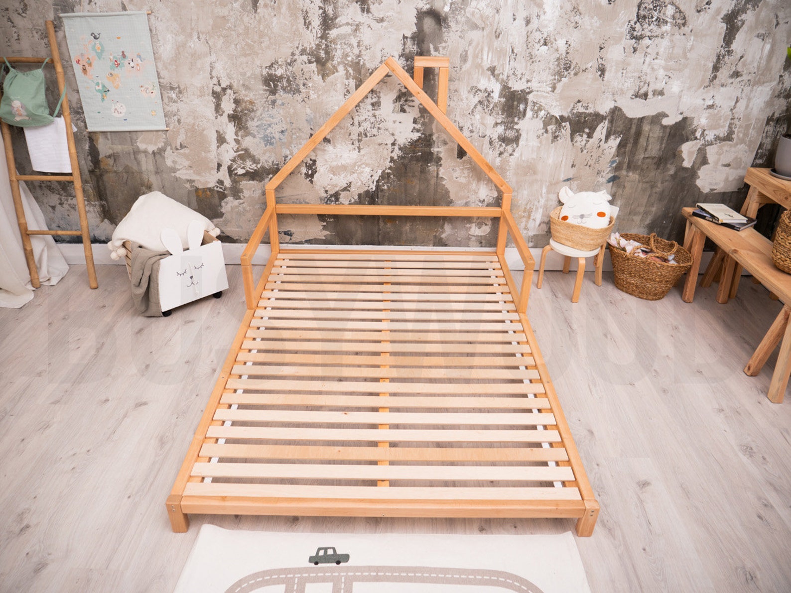 Wood Bed Montessori Toddler Twin Bed Montessori Bed Full - Etsy