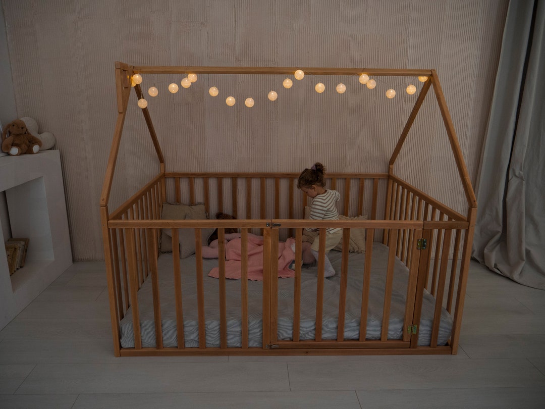 Montessori Baby Playpen With Extra High Rails by Busywood - Etsy