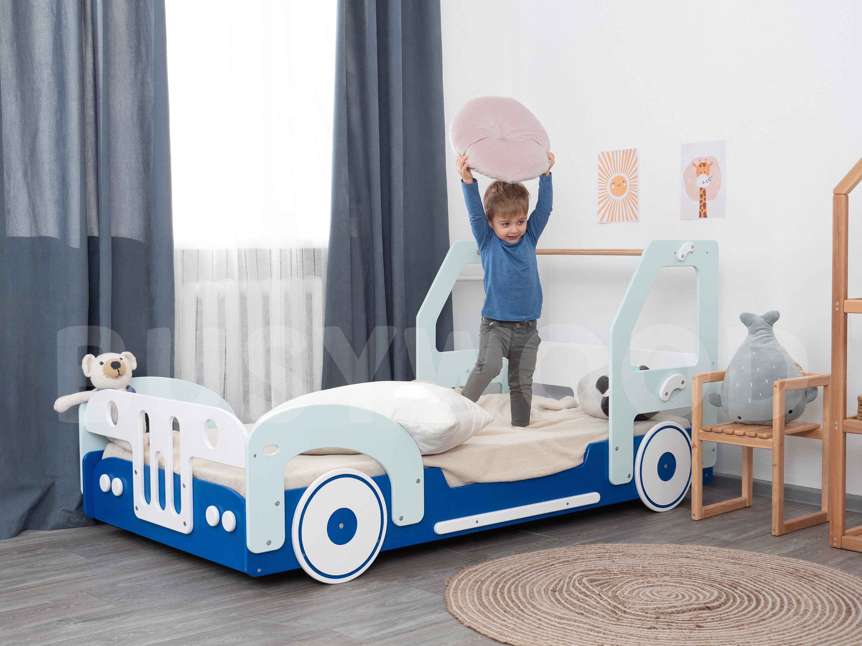 Classic Car Bed Toddler Car Bed Unique Bed Frame Nursery Decor Car Bed Frame Montessori Bed Children Bed Kids Furniture Play Bed Etsy Canada